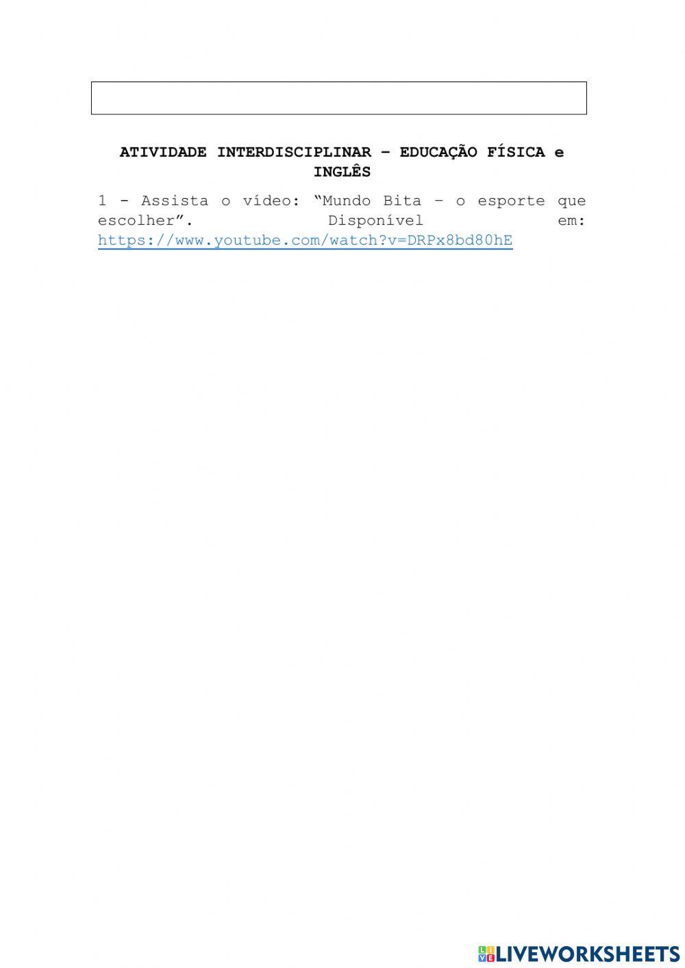 Esportes preferidos interactive worksheet | Live Worksheets