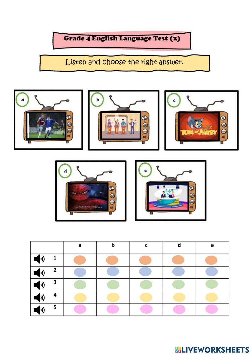 Grade 4 | Free Interactive Worksheets | 914708