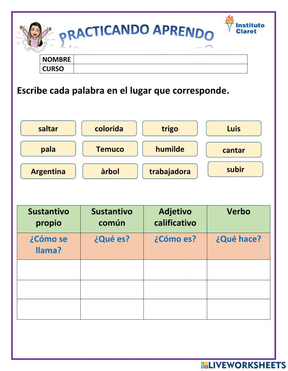 Practicando gramatica worksheet | Live Worksheets