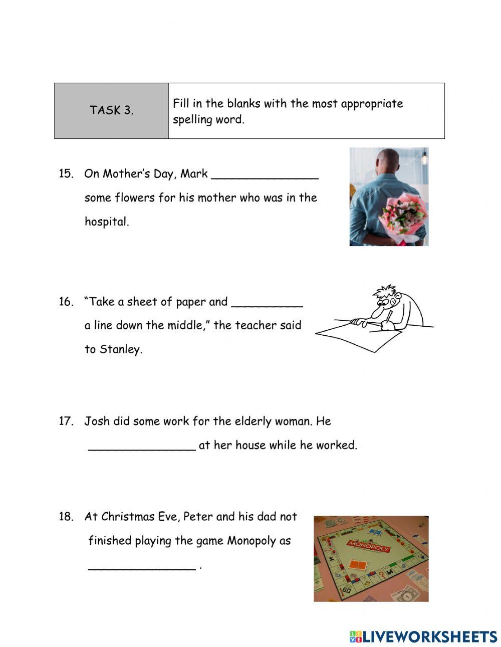 High Frequency Words - 10 worksheet | Live Worksheets