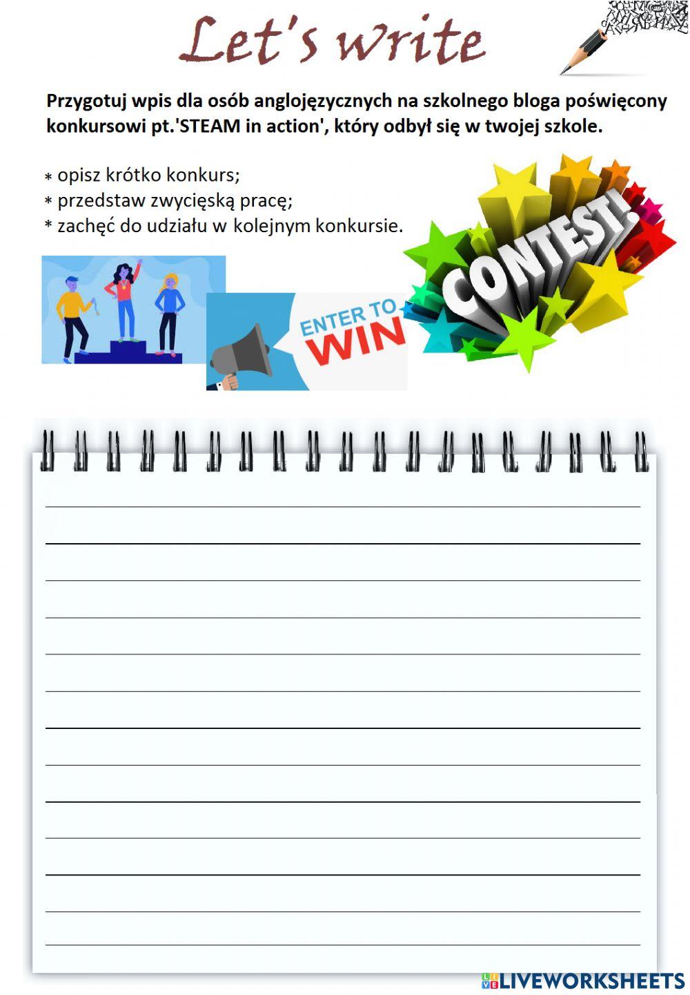 School blog worksheet | Live Worksheets