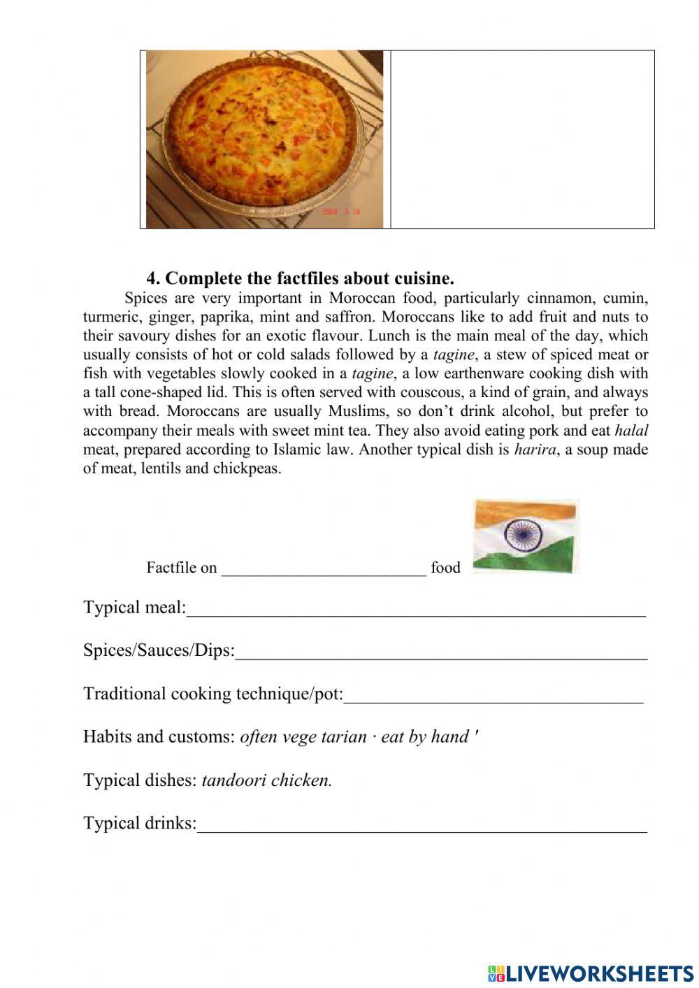 Cuisine 915659 | Larisa16 | LiveWorksheets