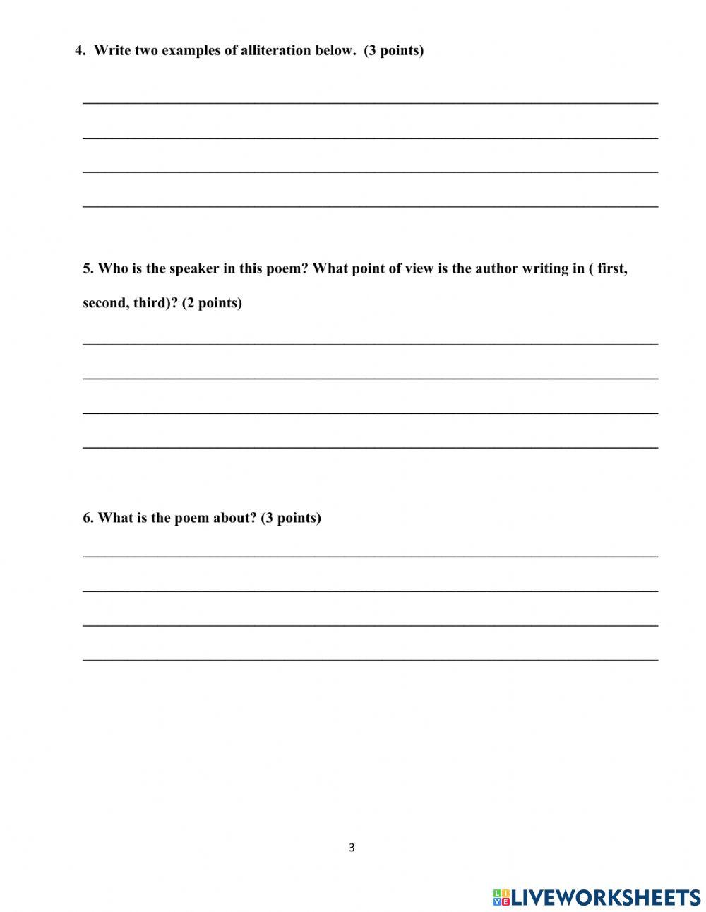 916197 | Poetry | Sumayah | LiveWorksheets