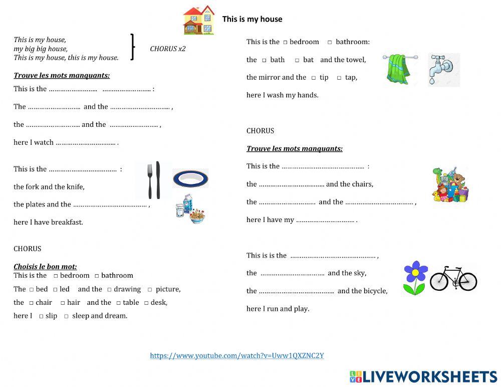 This is my hous… | Free Interactive Worksheets | 4960515
