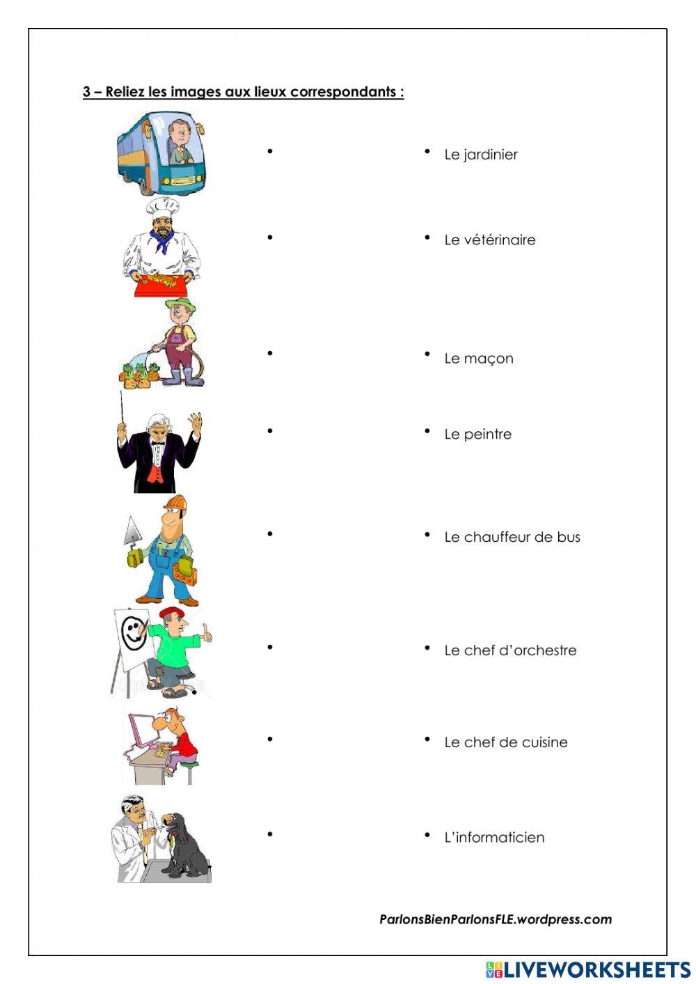 les metiers online exercise for | Live Worksheets