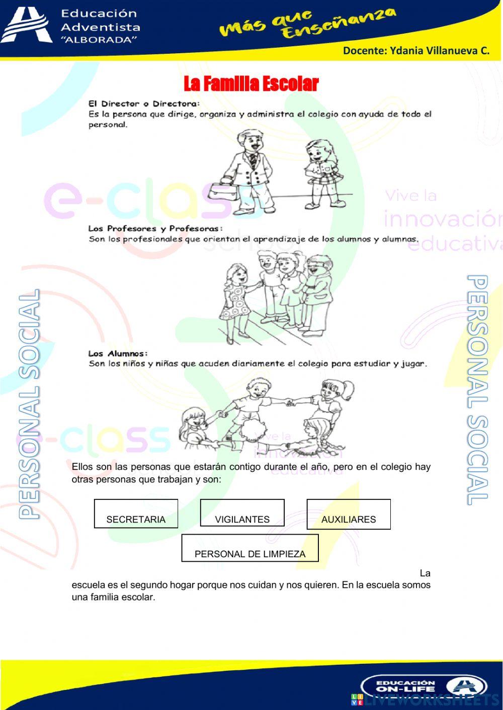 La familia esco… | Free Interactive Worksheets | 917069