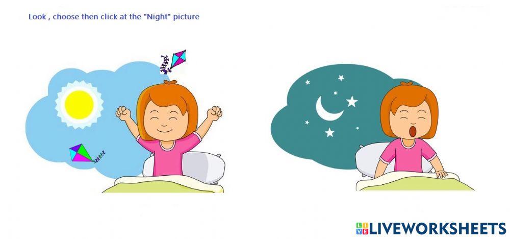Day and night online activity for 1st | Live Worksheets