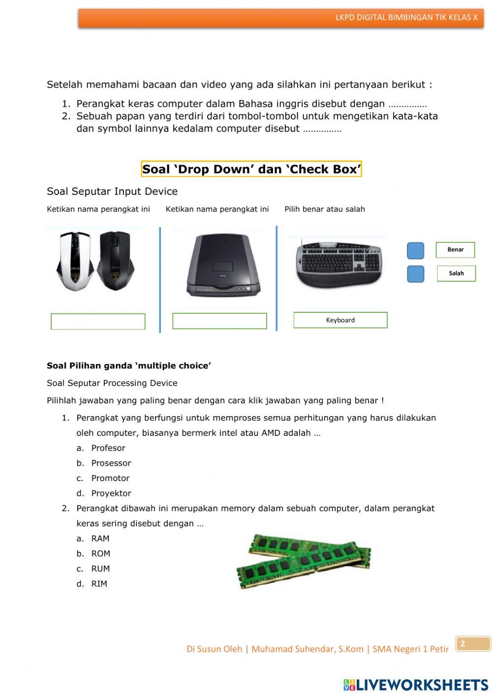 Lembar kerja peserta didik tik x worksheet | Live Worksheets