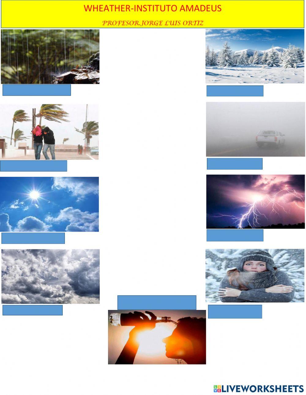 El clima | Free Interactive Worksheets | 919609