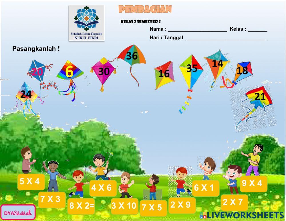 919824 | Perkalian | Sholiha Ahmad | LiveWorksheets