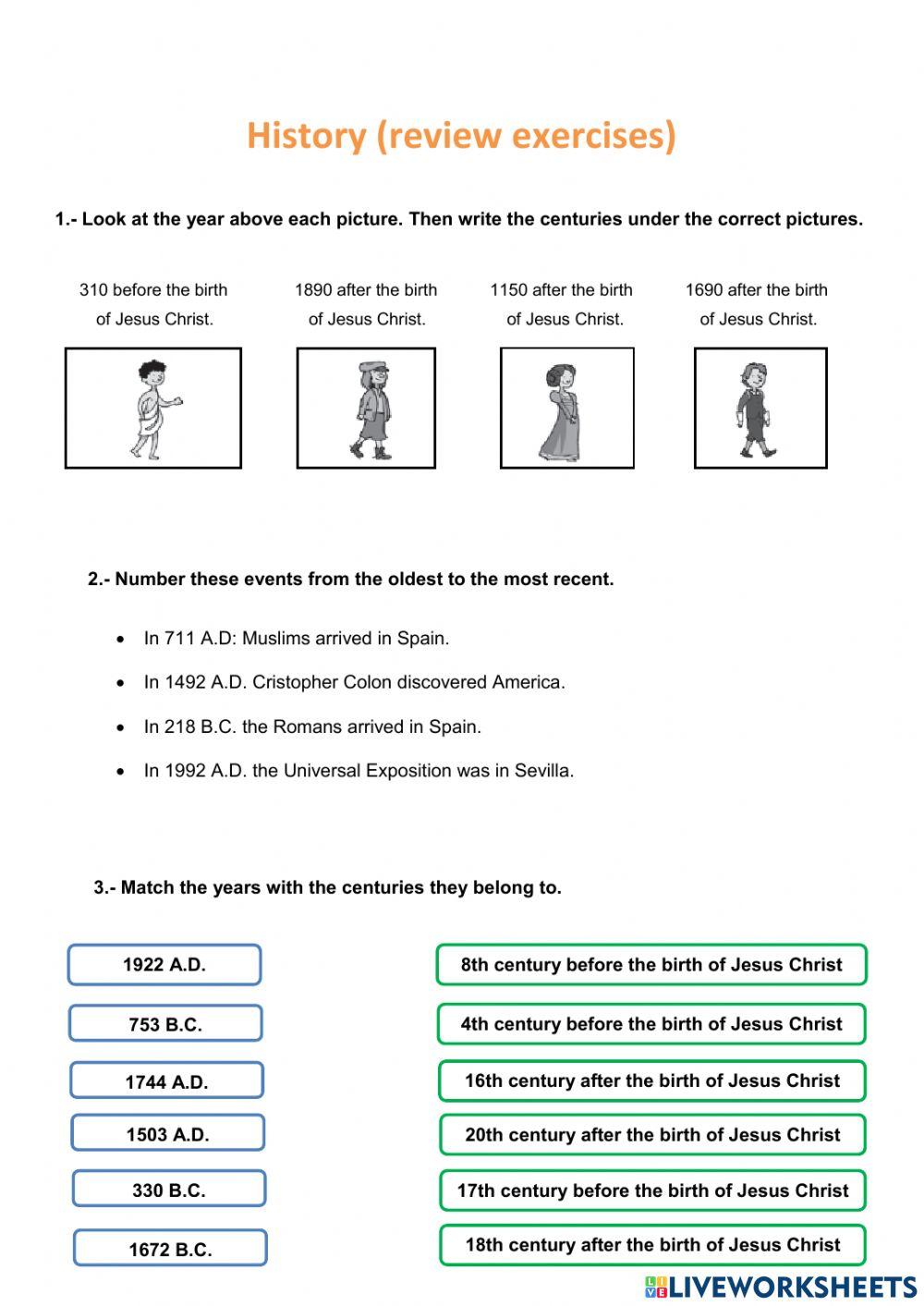 History | Free Interactive Worksheets | 874258
