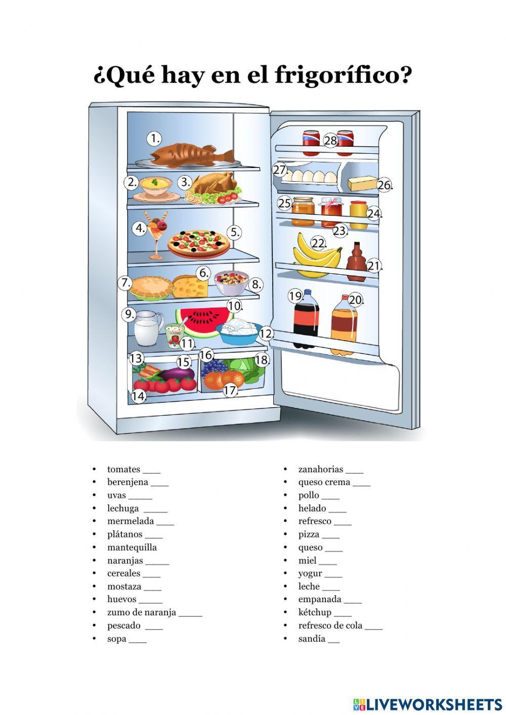 Comida | Free Interactive Worksheets | 920647