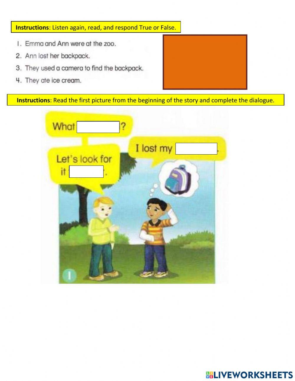 What happened? | Free Interactive Worksheets | 920801