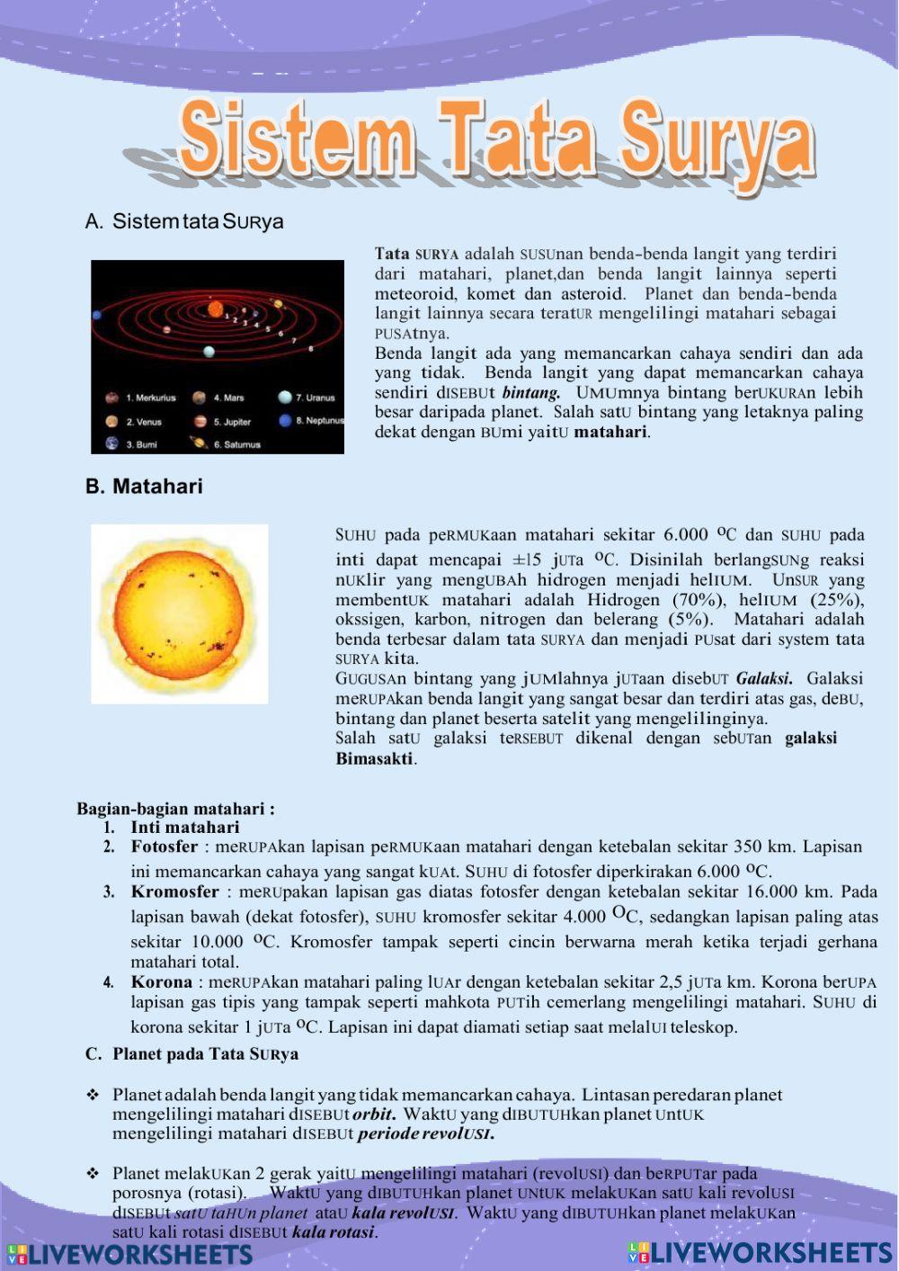 LKPD IPA KELAS 7 SEMESTER 2 (PTM) | LiveWorksheets