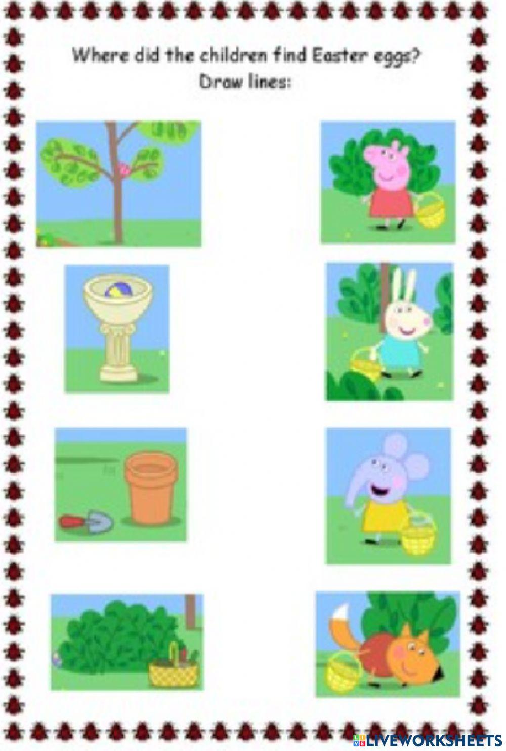 peppa pig spring | Free Interactive Worksheets | 924051
