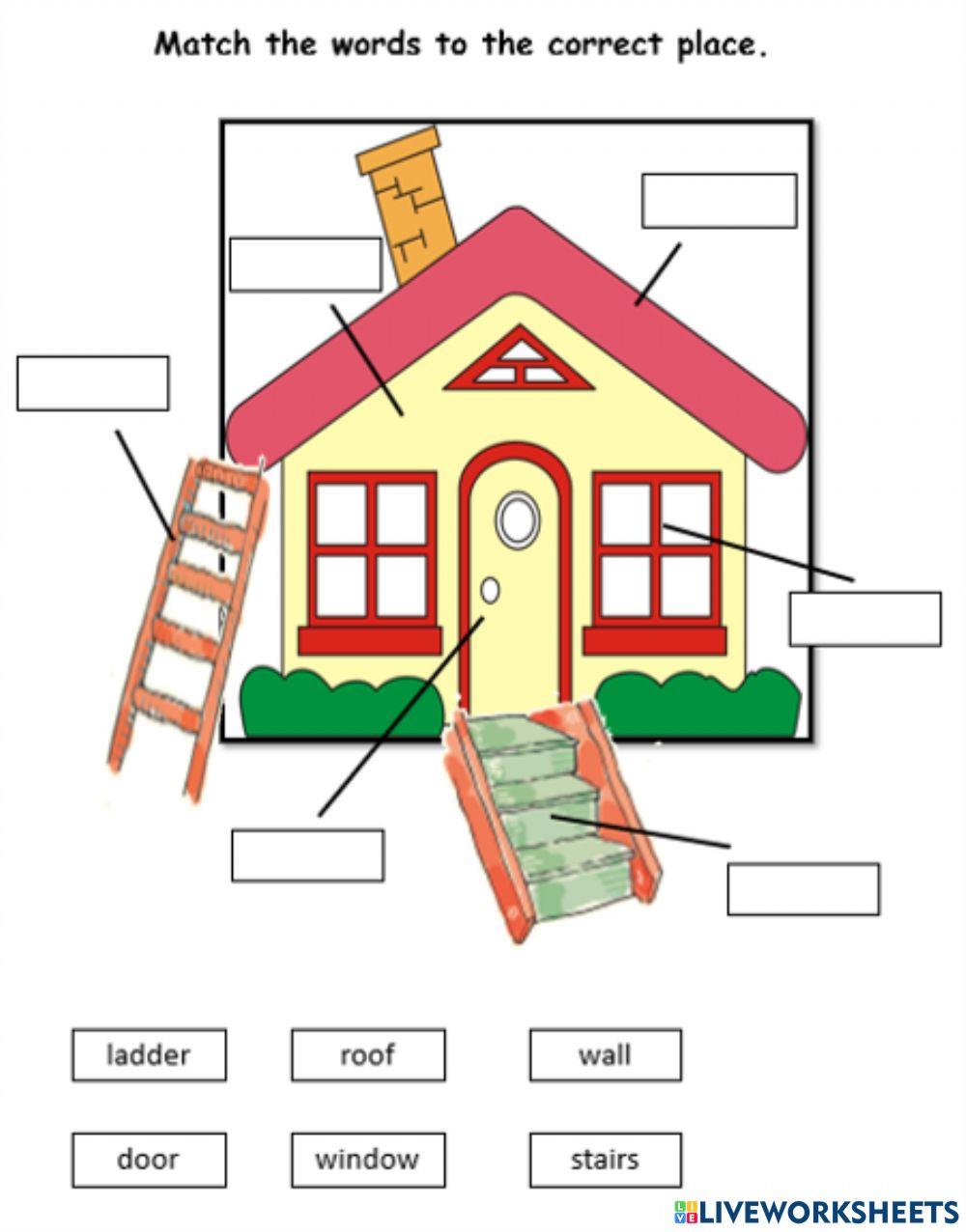 Parts of a house online exercise for Grade 3 | Live Worksheets