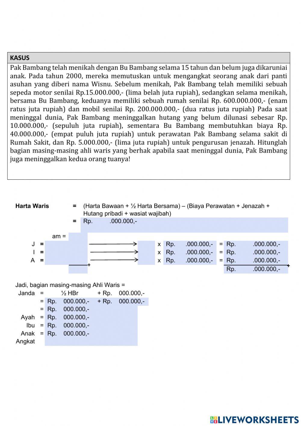 Latihan Pertemuan 2 online exercise for | Live Worksheets