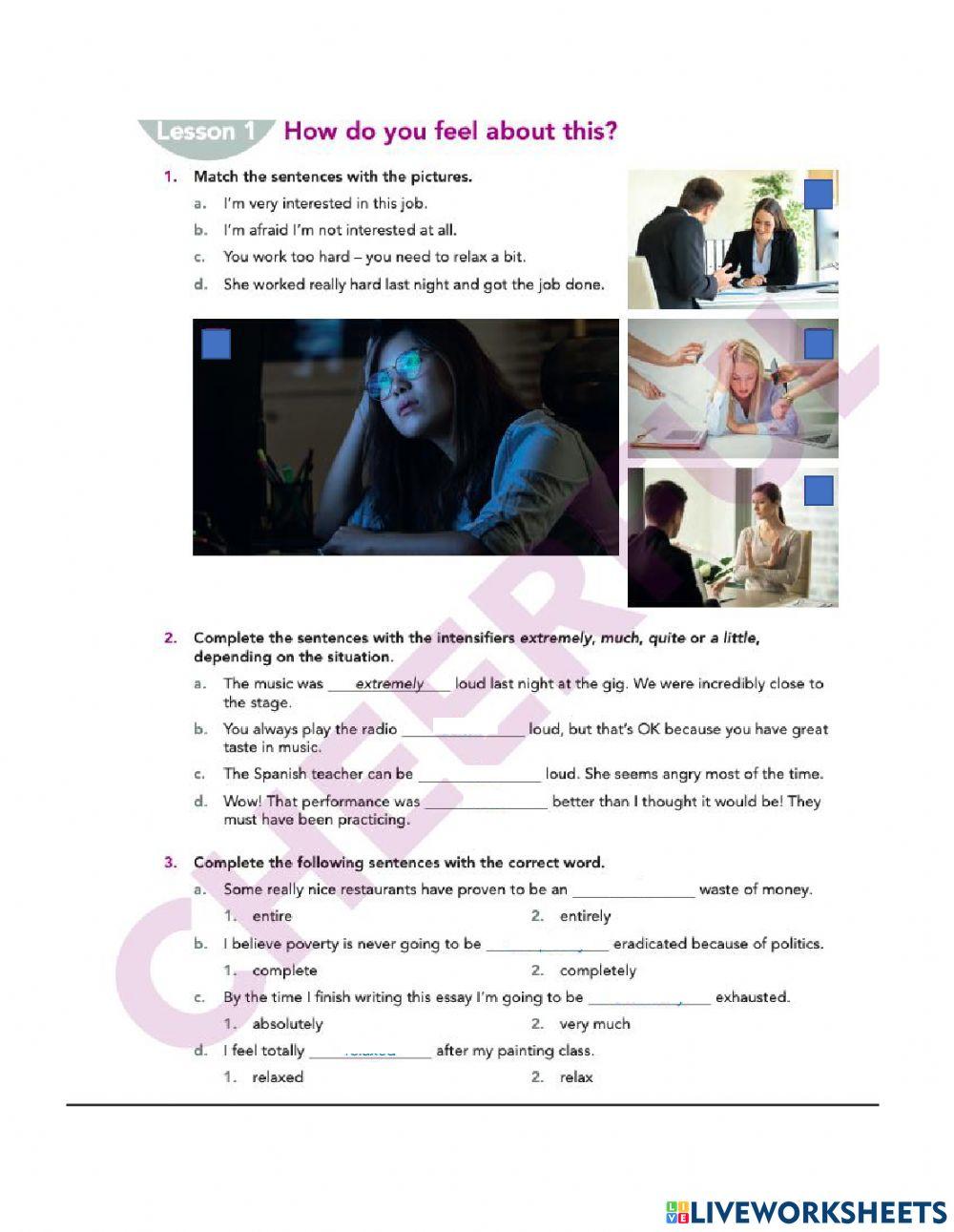 INTENSIFIERS REVIEW | LiveWorksheets | 6543300