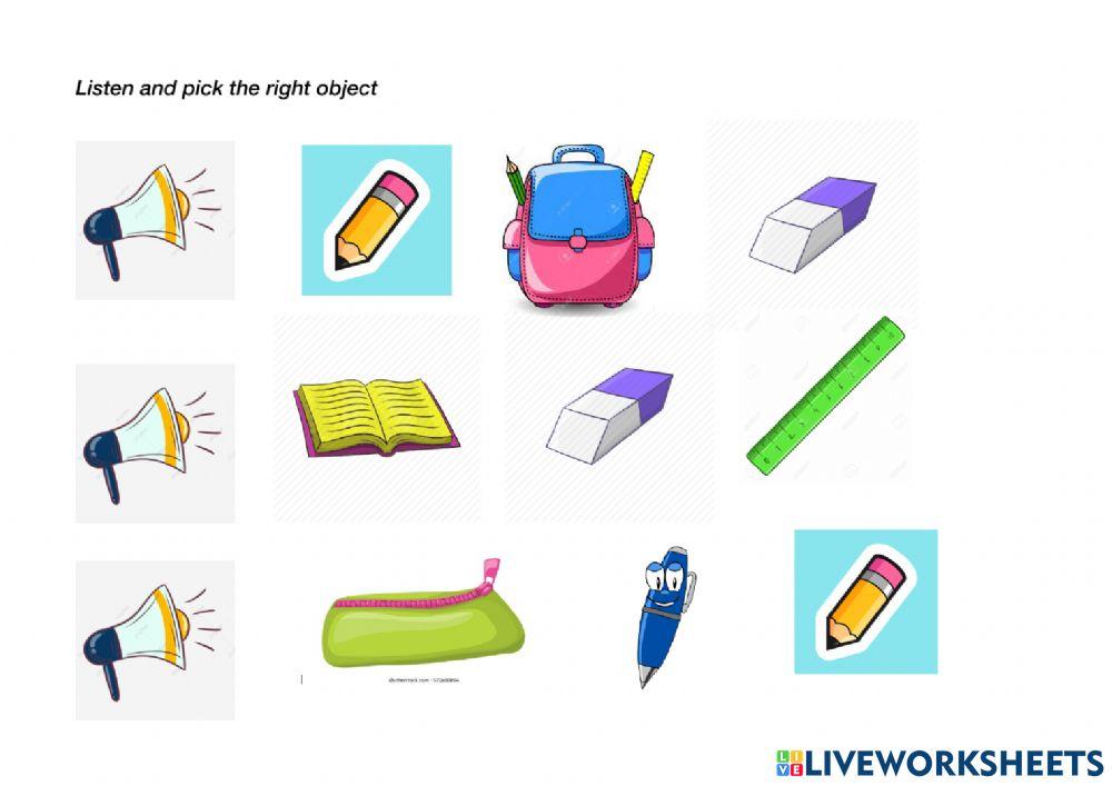 Classroom Objects 922768 | vane2304 | LiveWorksheets