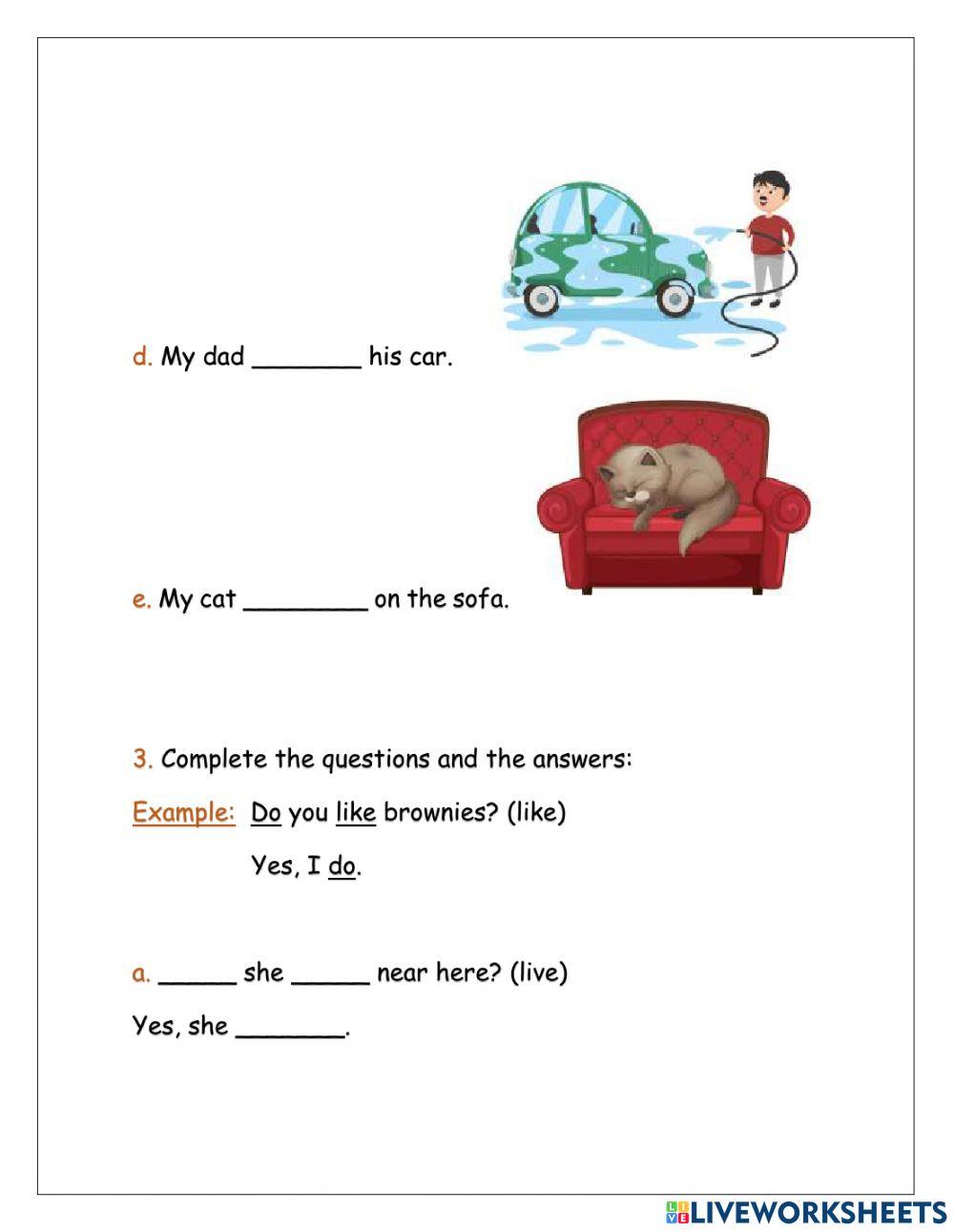 Simple Present Tense Activity online exercise for | Live Worksheets