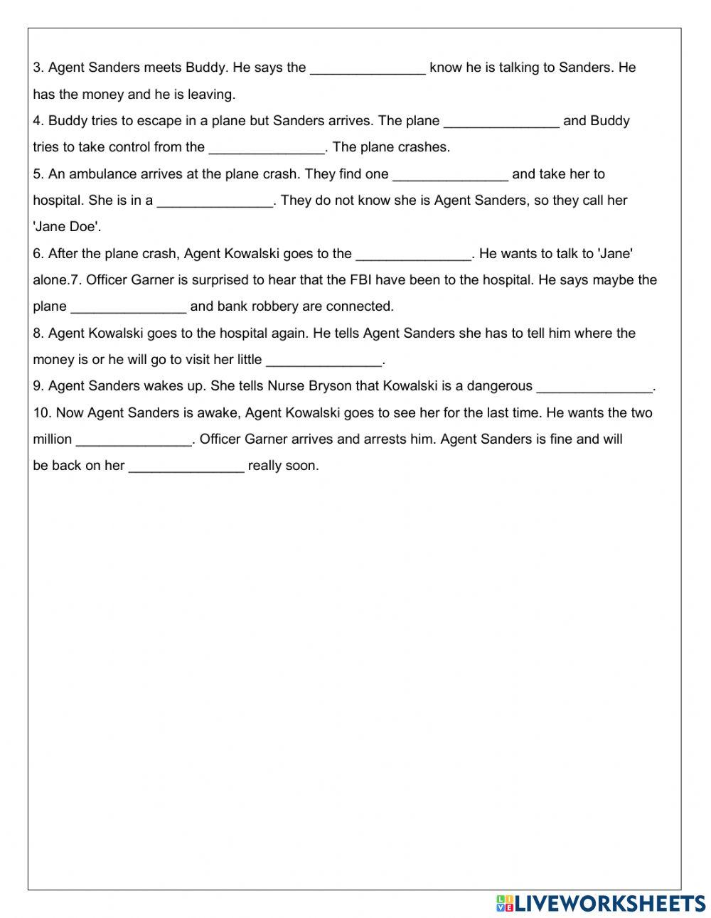 The Survivor Episode 6 Tercero Medio online exercise for | Live Worksheets