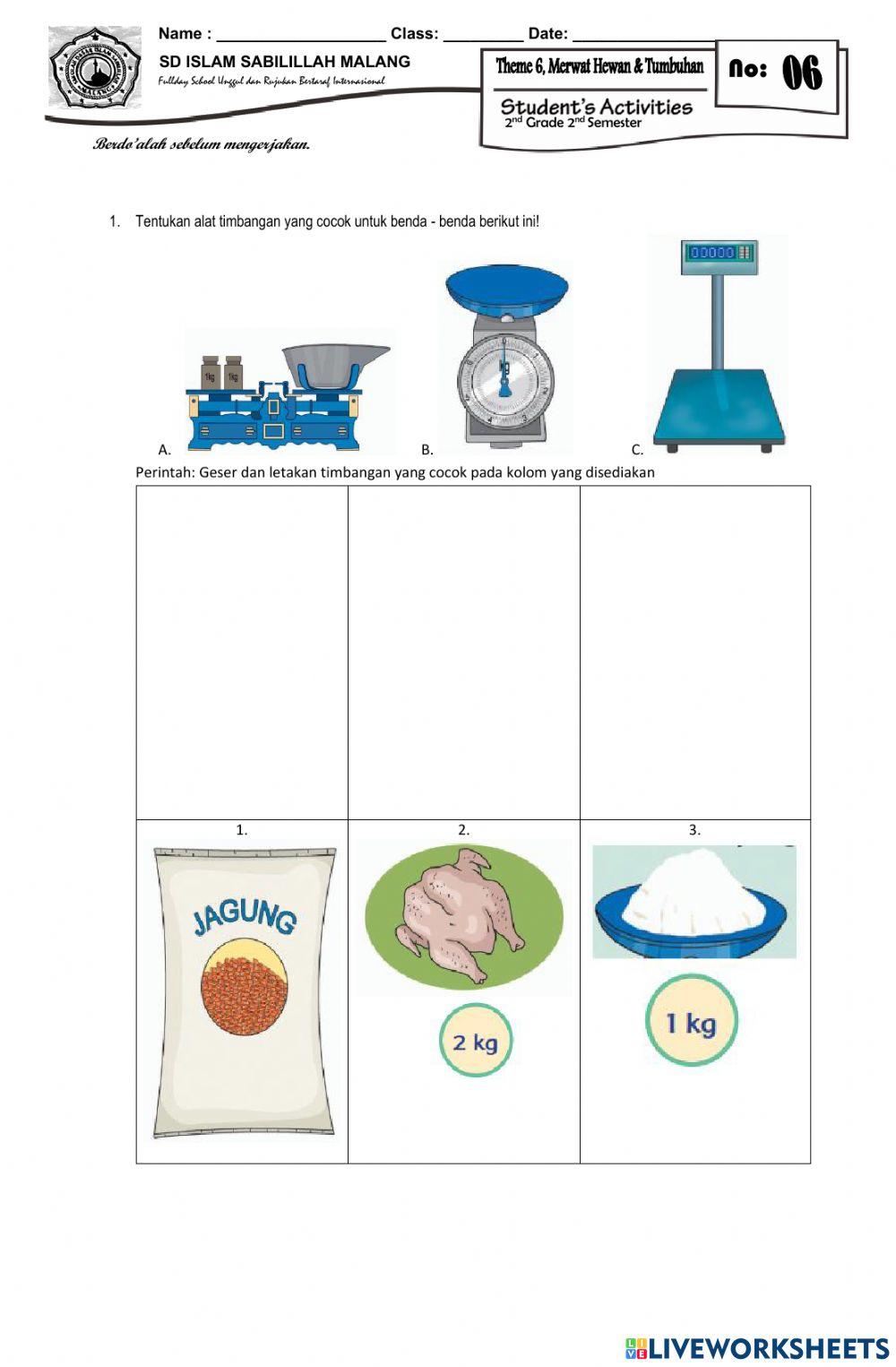 Berat | Live Worksheets