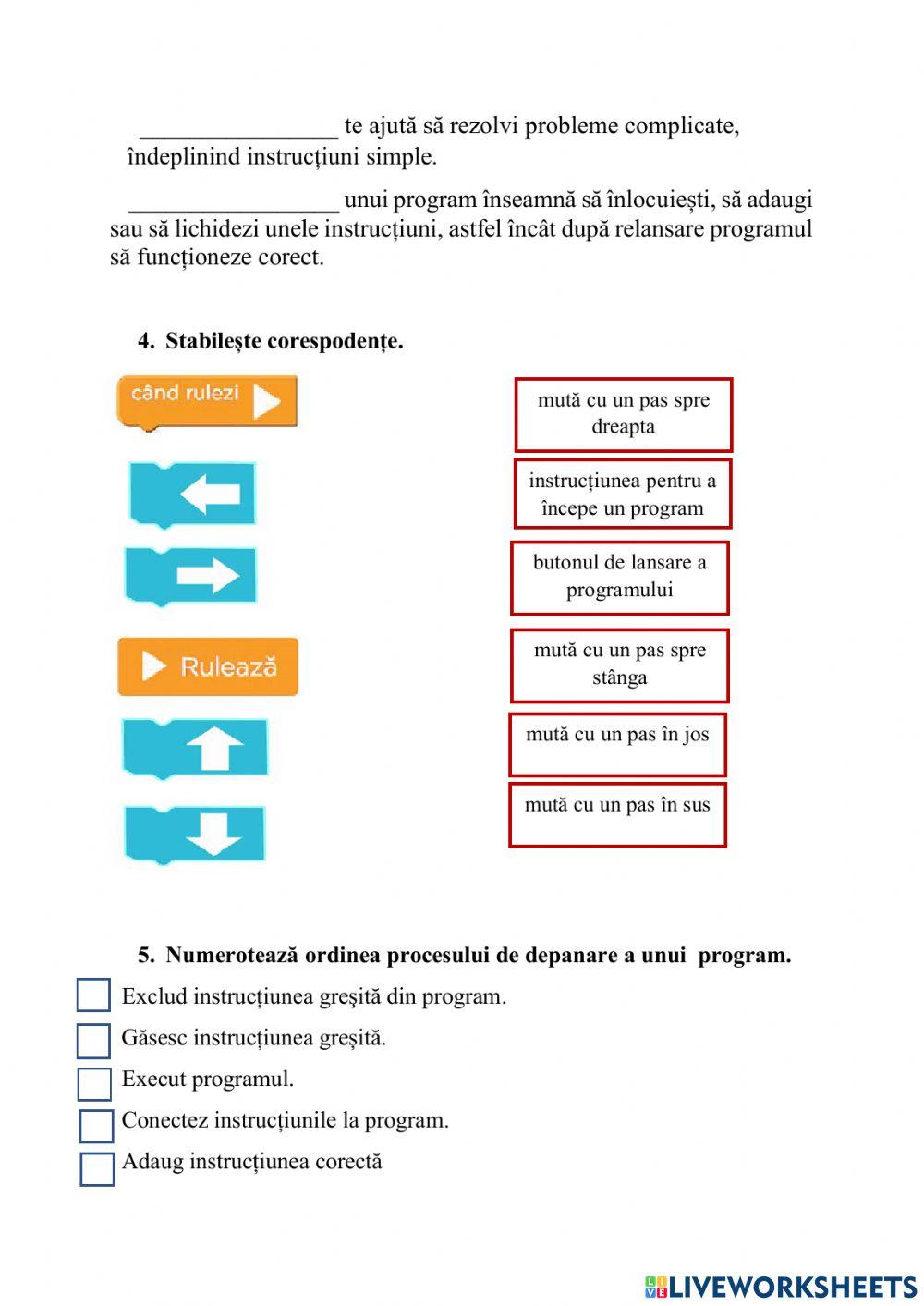 Gândim digital interactive worksheet | Live Worksheets