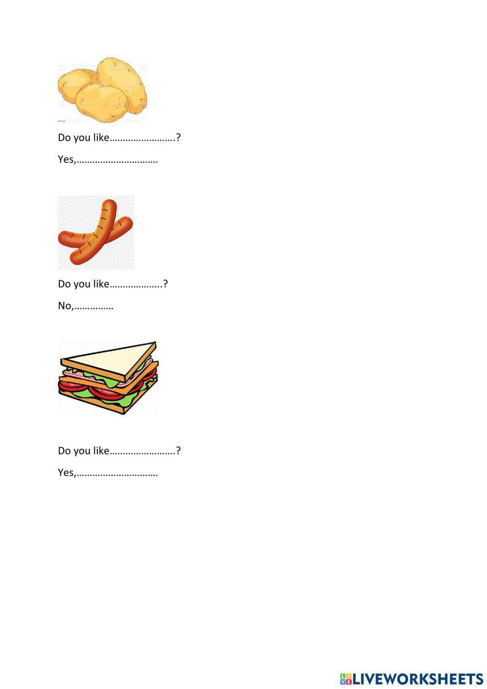 Do you like | Free Interactive Worksheets | 4965518