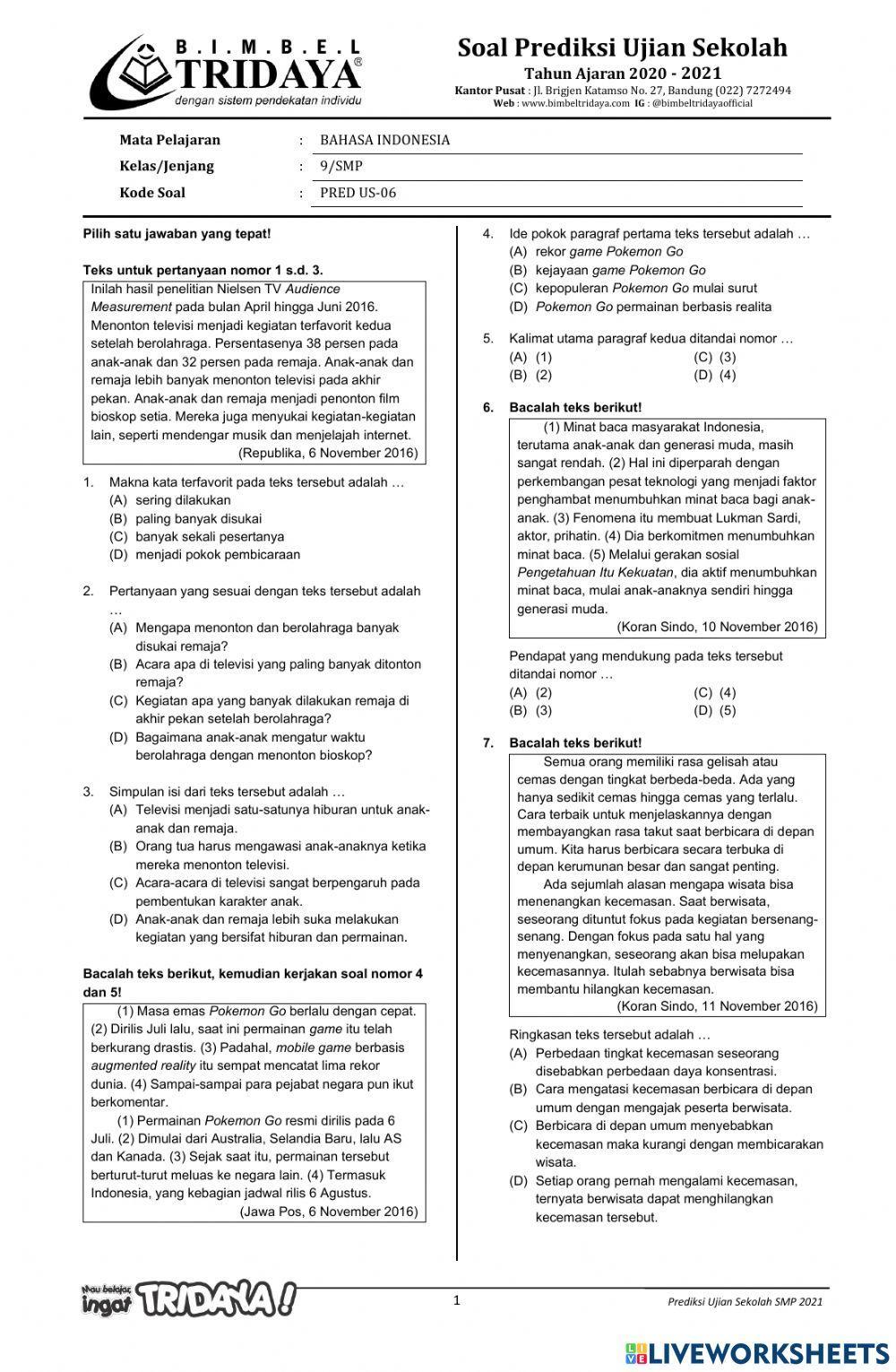 Ind pred us 6 | Free Interactive Worksheets | 924419