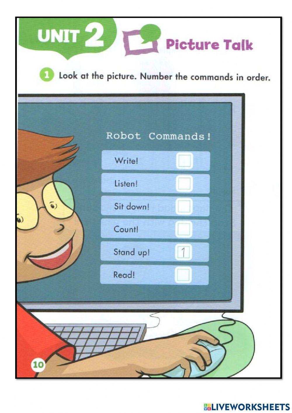 Marita Molina Miranda | Classroom commands (2nd grade)