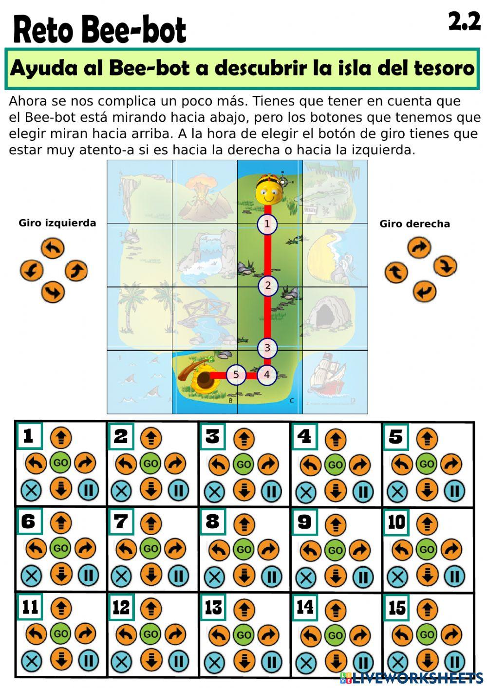 Programación con Bee-bot interactive worksheet for Primer ciclo de ...
