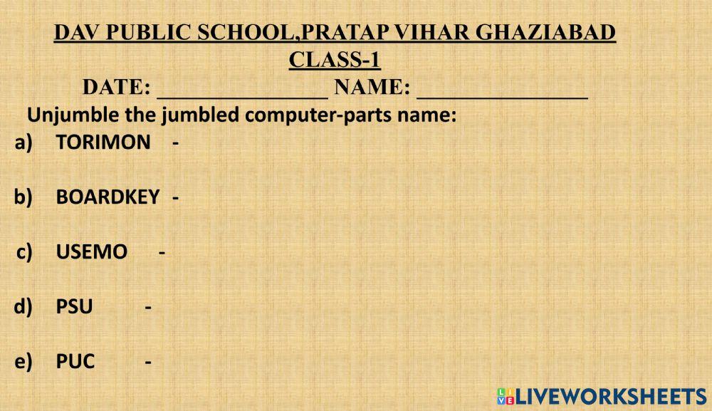 Computer-unjumb… | Free Interactive Worksheets | 925324