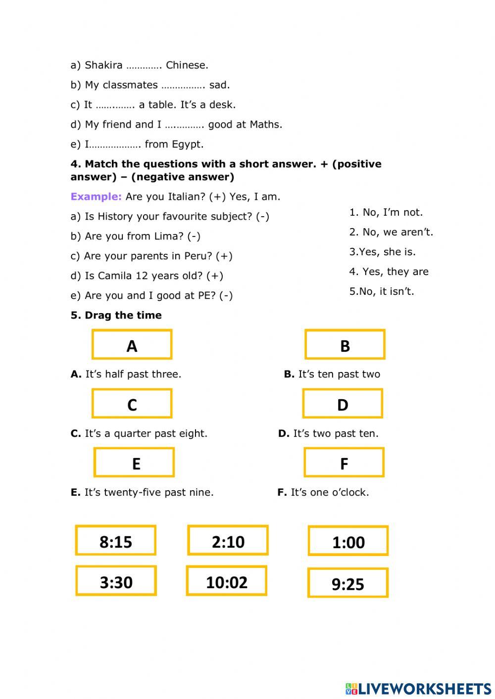 Homeworks3 worksheet | Live Worksheets