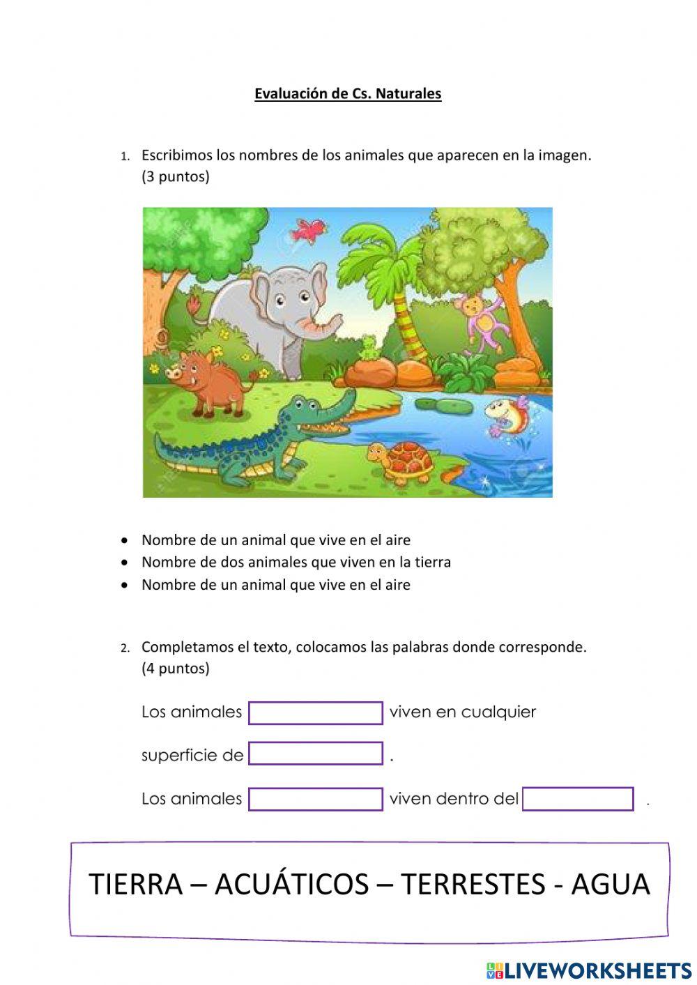 Cs. Naturales worksheet | Live Worksheets