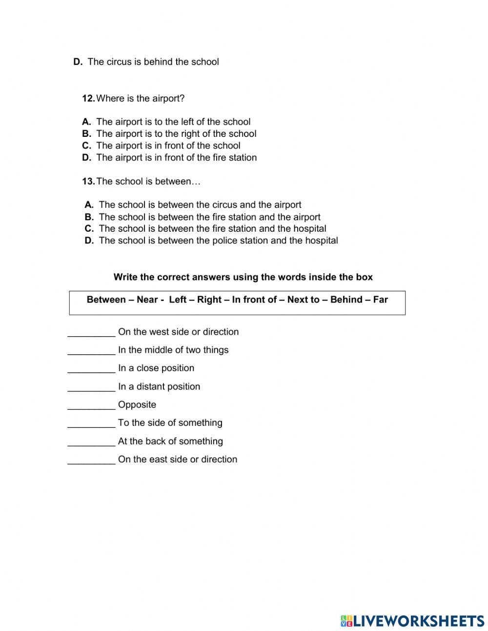 How to get there | Free Interactive Worksheets | 926681