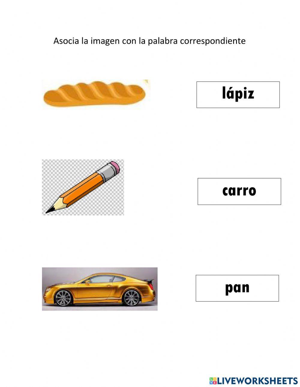Asocia la palabra con la imagen worksheet | Live Worksheets