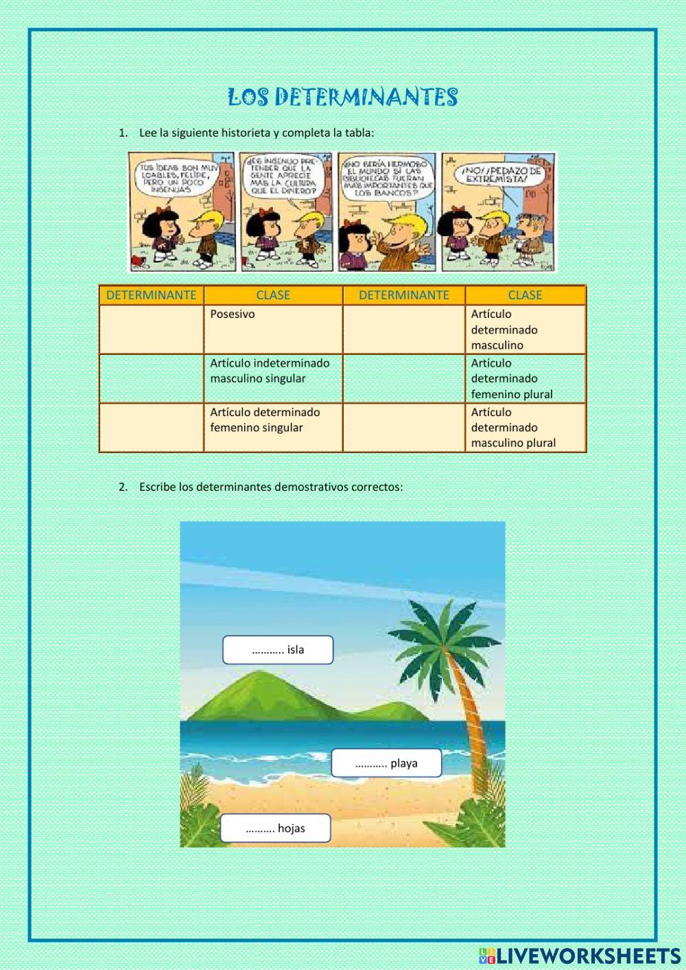 Los determinant… | Free Interactive Worksheets | 926299