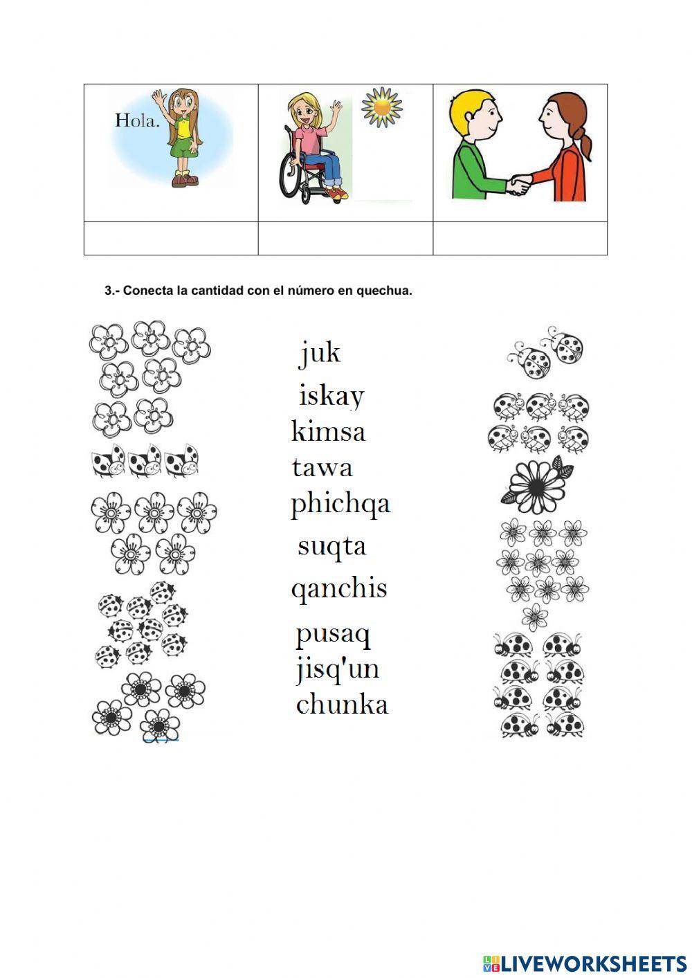 Qhichwa 5P worksheet | Live Worksheets
