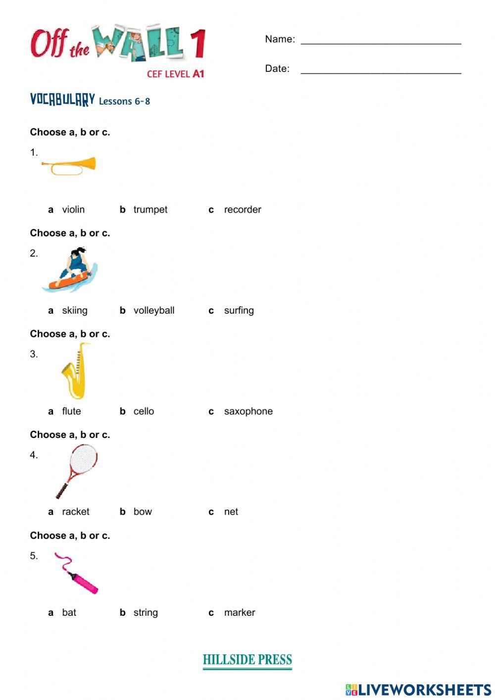 Off1 6-8 voc worksheet | Live Worksheets