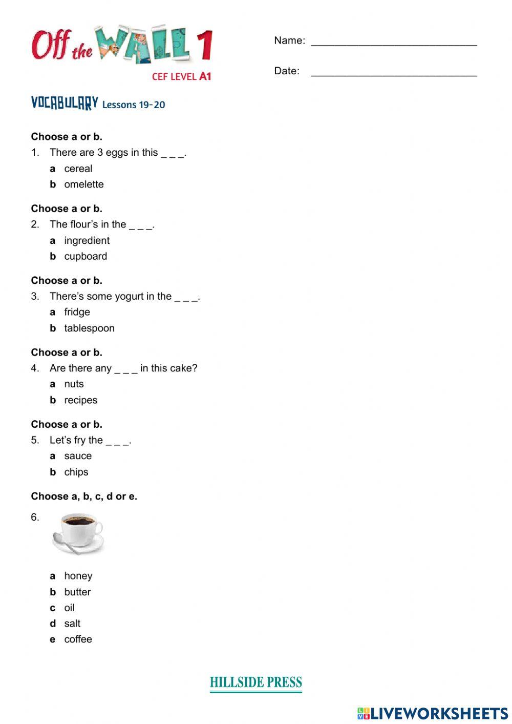 Off1 19-20 worksheet | Live Worksheets