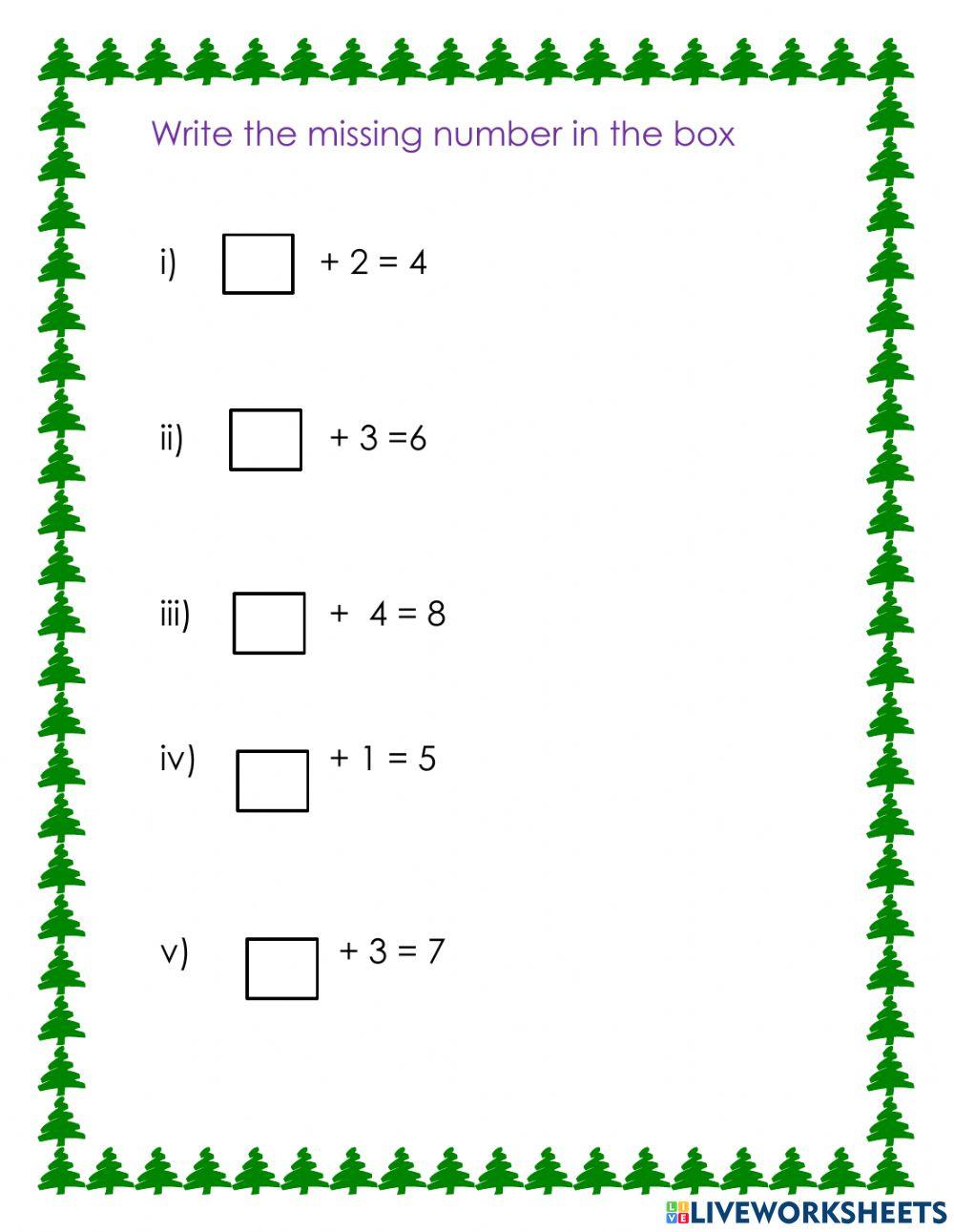 Algebra online activity for Primary One | Live Worksheets