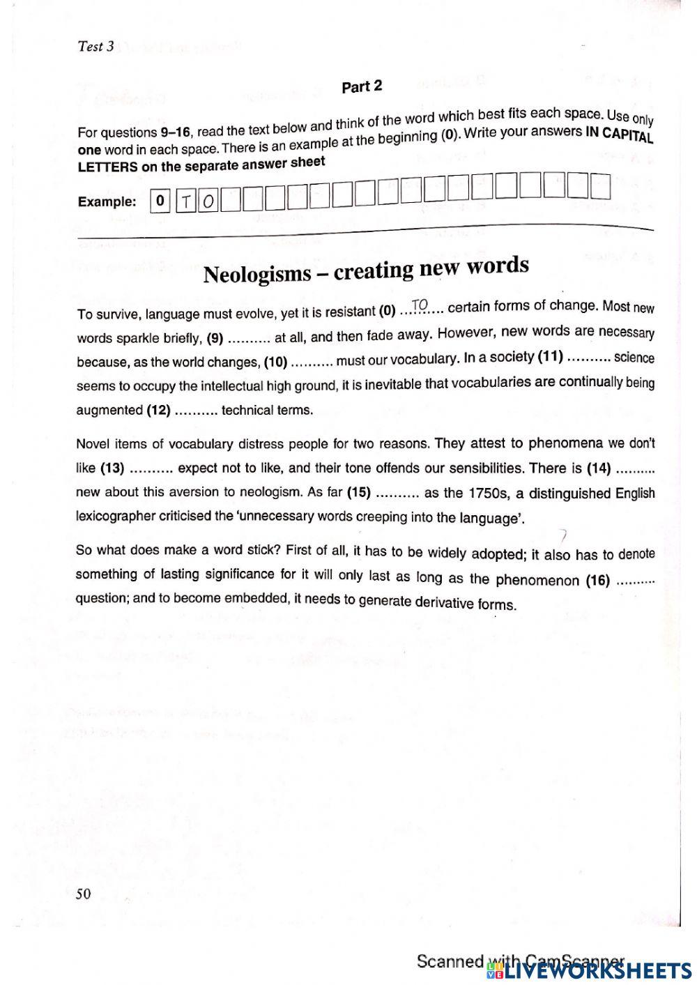 4929907 | CPE Book 1 Test 3 Use of English | malamaschool