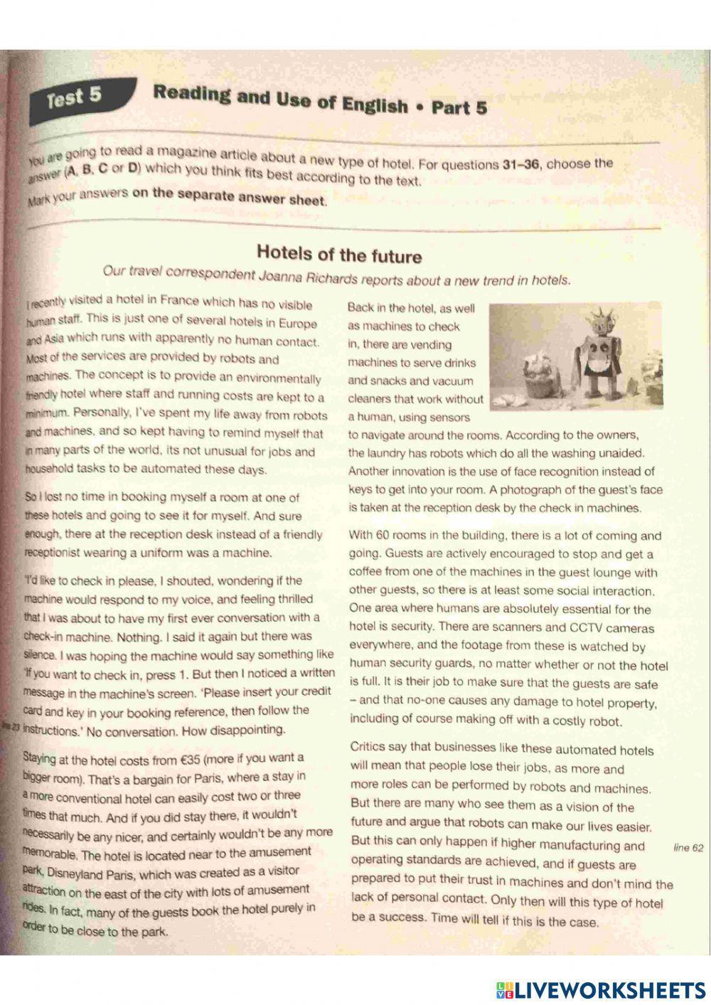 FCE - practice … | Free Interactive Worksheets | 876462