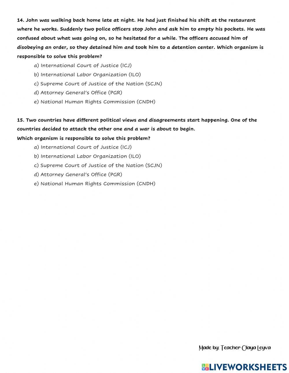 Justice as a Reference to Coexist | Olaya Leyva Acosta