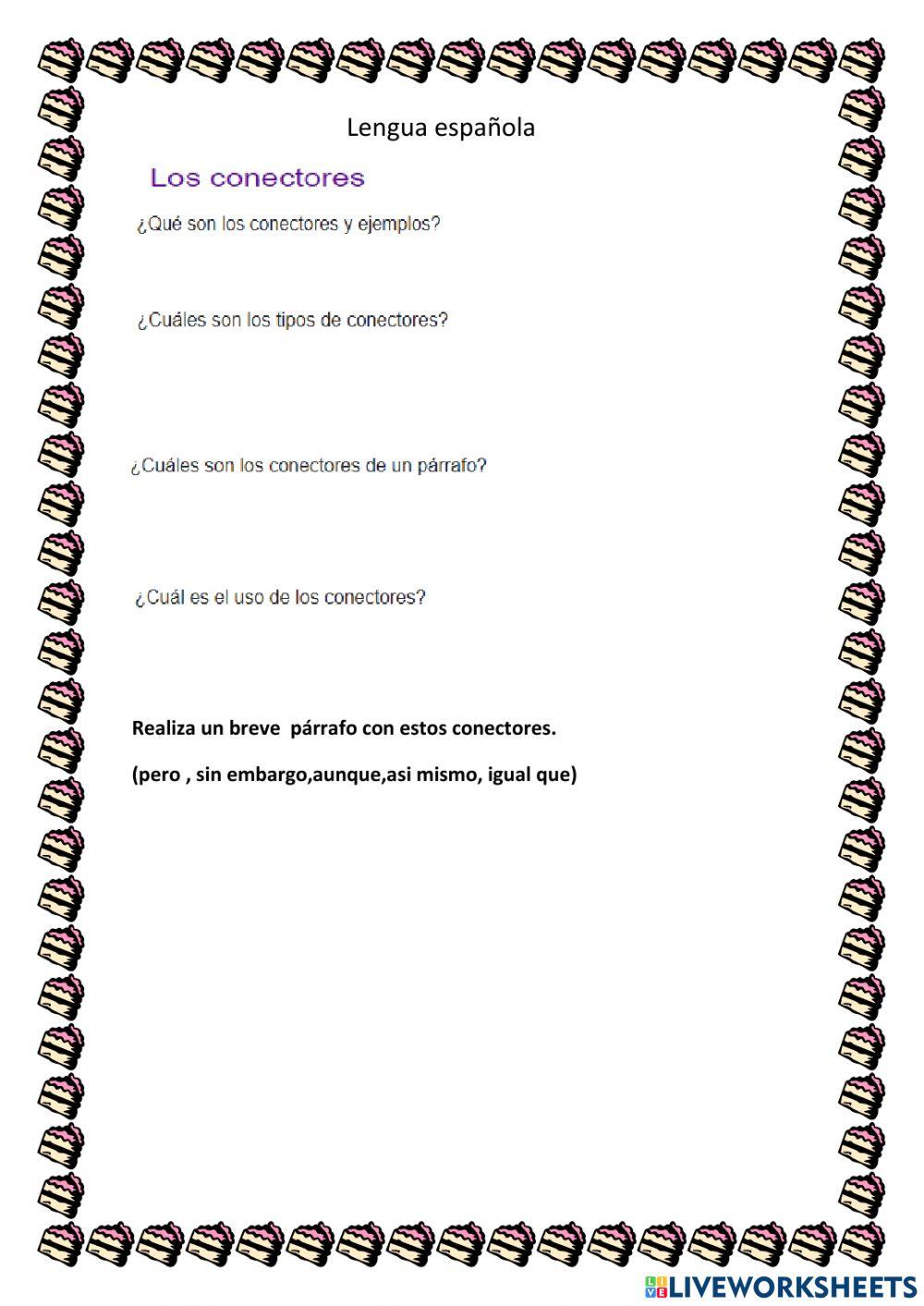 Los Conectores Interactive Exercise For 5to Live Worksheets