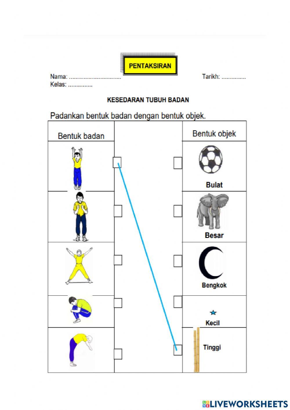 Gerak cabaran activity | Live Worksheets