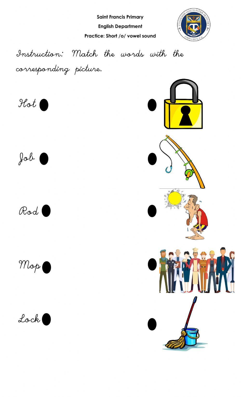 Practice: Short -o- vowel sound online exercise for | Live Worksheets