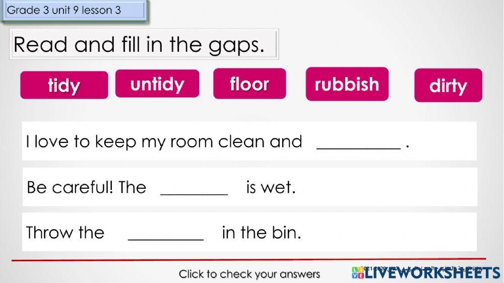 Unit 9 - Look at the photos! Lesson 3 Reading Practice online exercise for | Live Worksheets