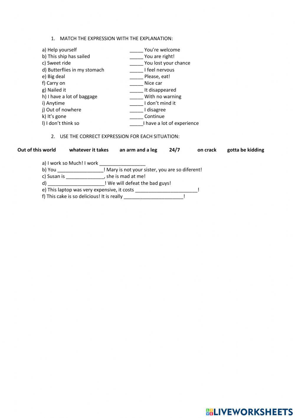 1504415 | Expressions | Kelly cecilio | LiveWorksheets