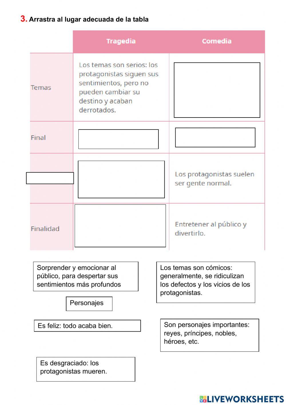 CONTROL TEMA 12 LENGUA CASTELLANA worksheet | Live Worksheets